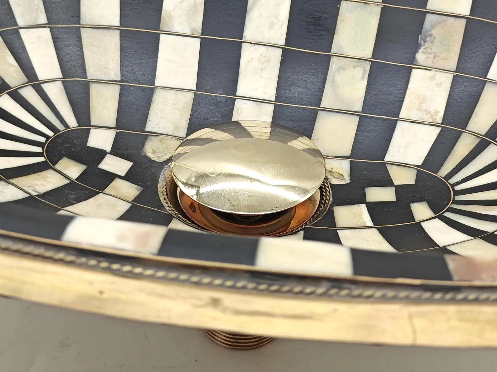 Unlacquered Brass Push-Up Sink Drain — Pop-Up Stopper for Vessel & Und ...