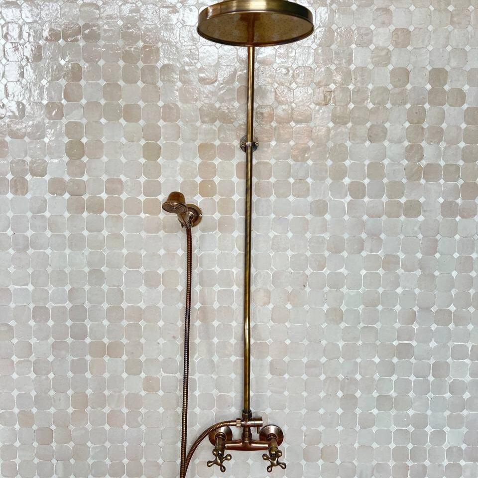 Oil Rubbed Bronze Shower Fixture | Round ShowerHead | Shower Set With ...