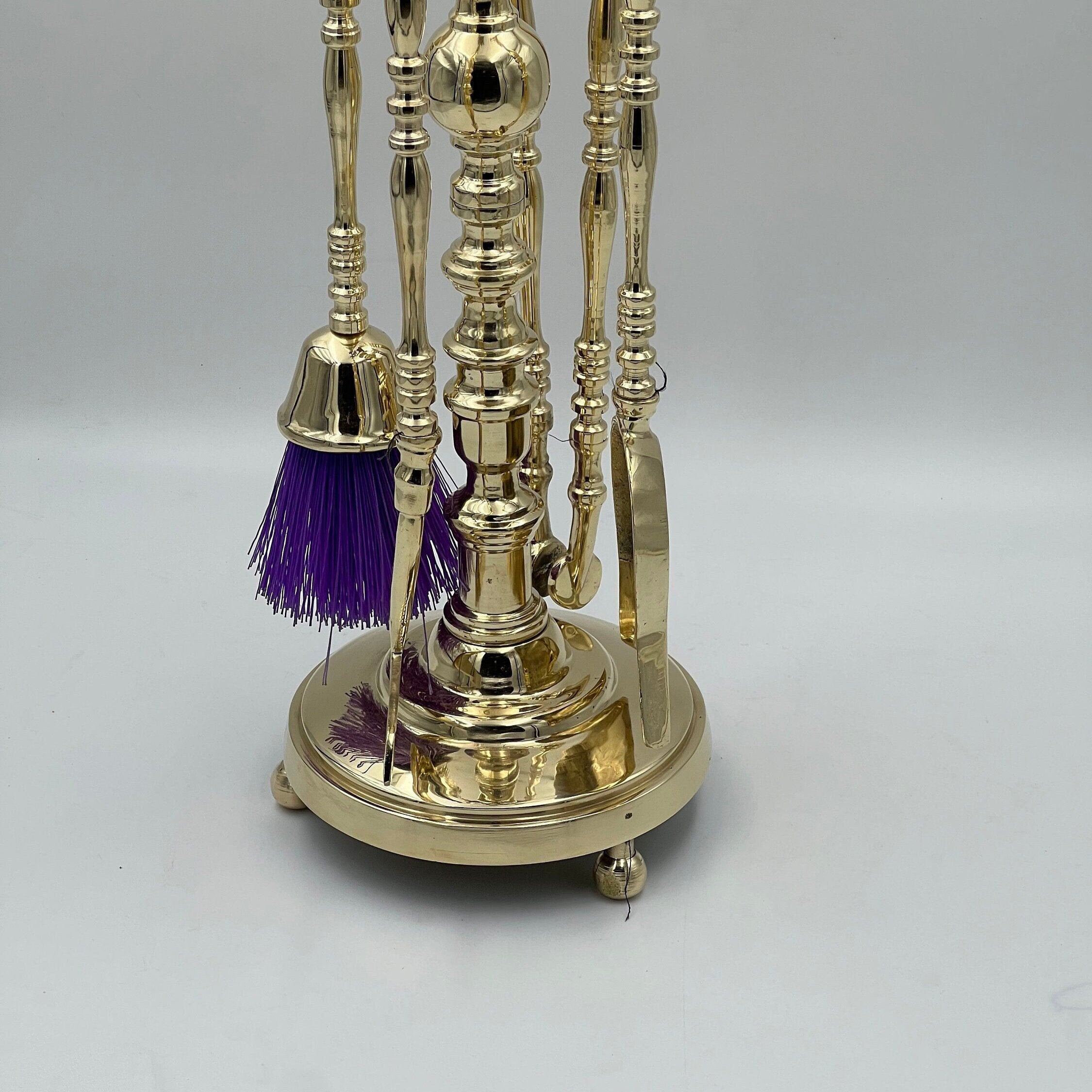 Antique Brass Fire Tools - Solid Brass Tool Set – VintageFaucets